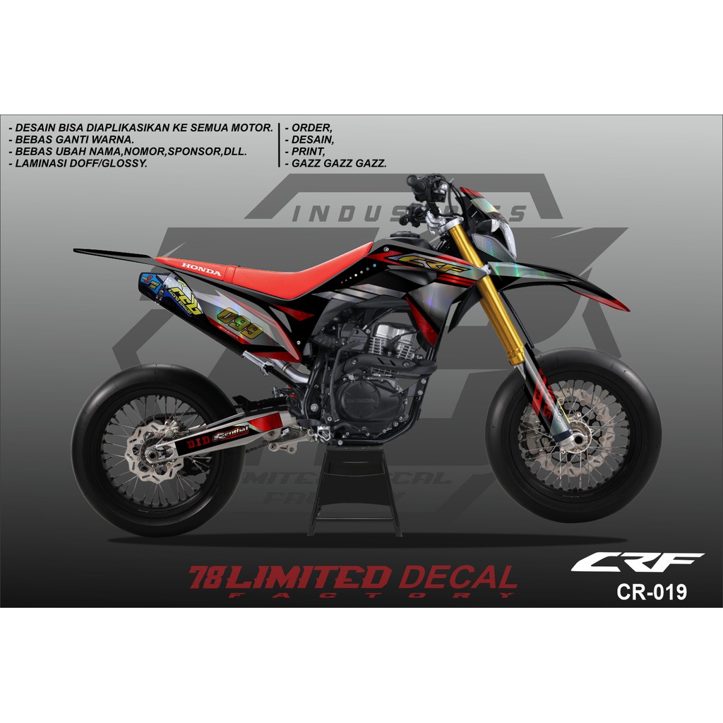 Jual Decal Sticker CRF 150L Fullbody Bahan Hologram_Stiker Dekal CRF ...