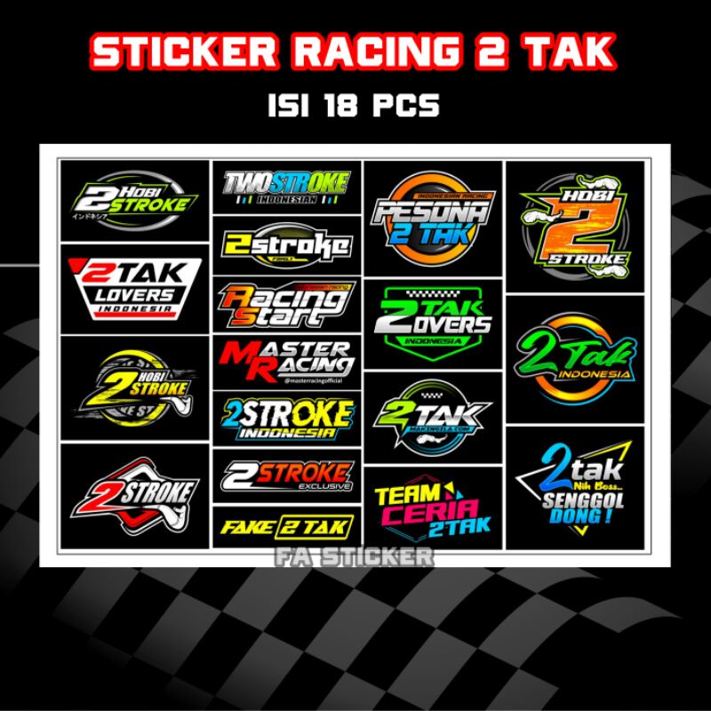 Jual Stiker Racing Pack Sticker Racing Hologram Stiker Sponsor Stiker ...