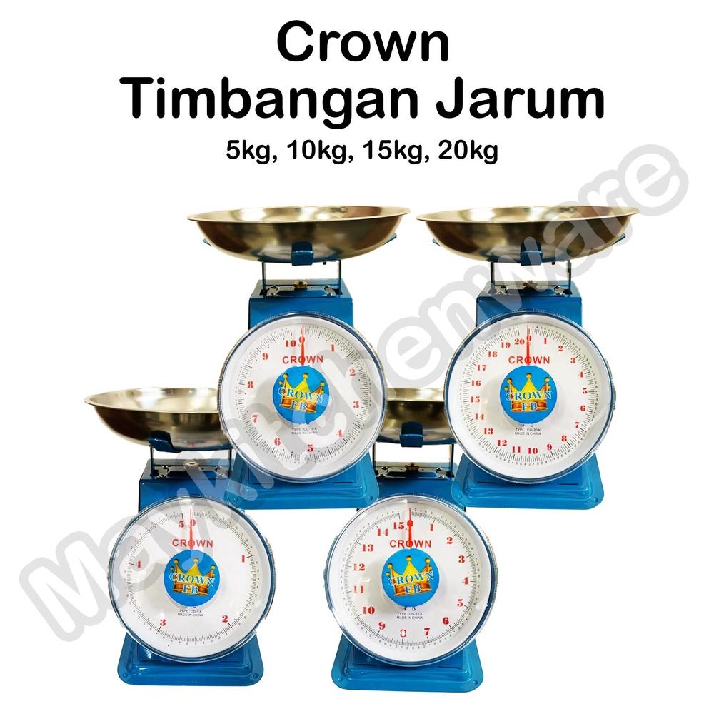 Jual TIMBANGAN BESI CROWN 5KG 10KG 15KG 20KG STAINLESS JARUM ANALOG MANUAL DUDUK KUE TEPUNG BUAH ...