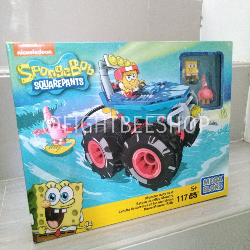 Jual MEGA BLOKS Spongebob Squarepants - Monster Rally Boat | Shopee ...