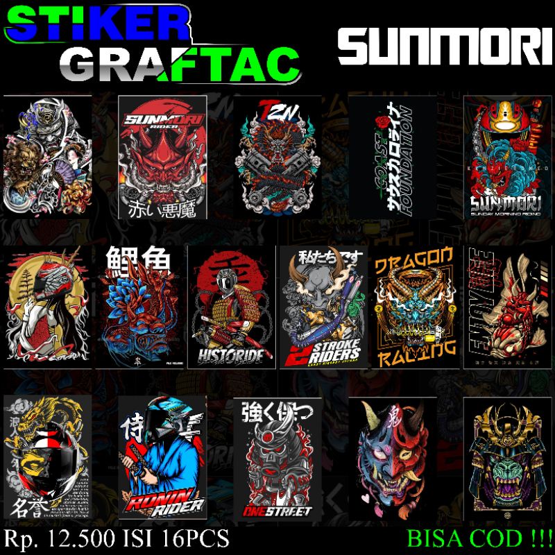 Jual Stiker Sticker Sponsor Racing Sunmori Herex Brand Aestetic ...