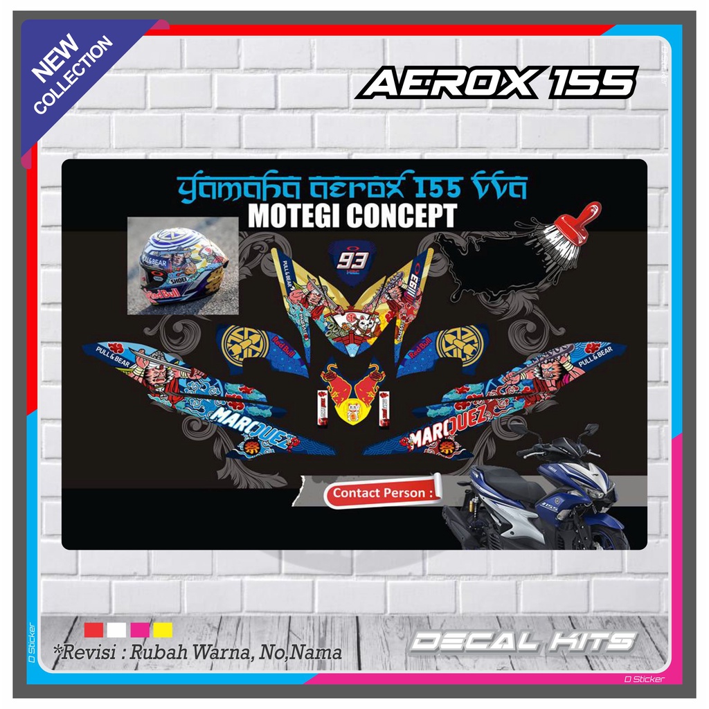 Jual STIKER DECAL MOTOR AEROX 155 FULL BODY MOTEGI CONSEP | Shopee ...