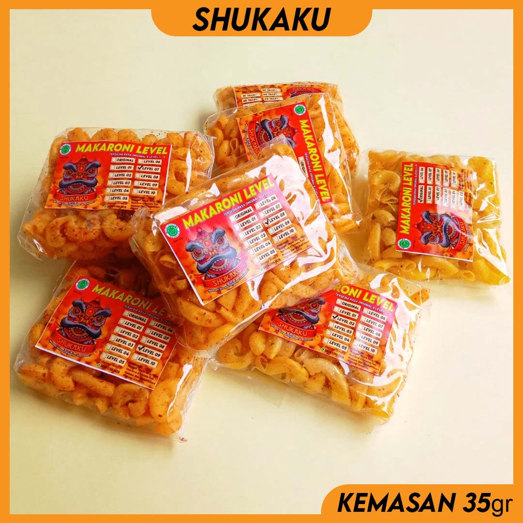 Jual SHUKAKU Makaroni Level Pedas Level 9 Kemasan 35gram | Shopee Indonesia
