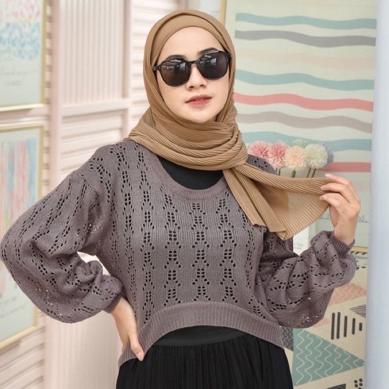 Jual LEA MOON CROP RAJUT | Shopee Indonesia