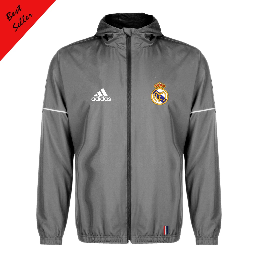 Jual Jaket Wp Taslan Pria Logo Real Madrid Original / Jaket Parasut ...