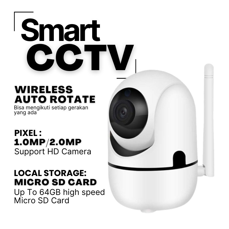 Jual Smart CCTV 360 Smart IP Camera CCTV WIFI Night Vision Pan Tilt ...