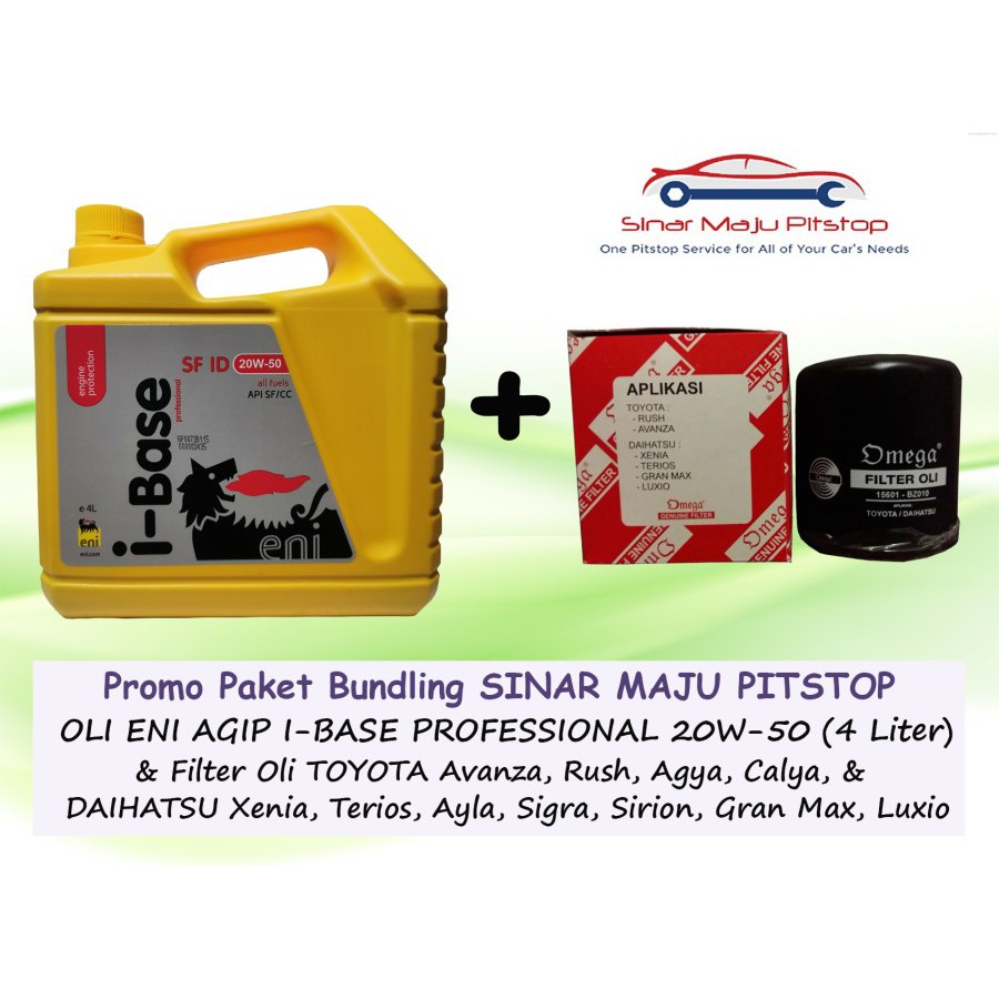 Jual Paket Bundling Oli AGIP ENI I-BASE SAE 20W-50 ASLI 4 Liter & Filter Oli DAIHATSU GRANMAX ...