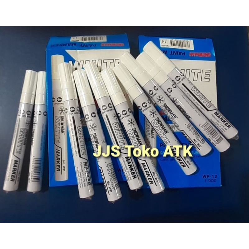 Jual Spidol Permanent Putih SNOWMAN PAINT MARKER WHITE | Shopee Indonesia
