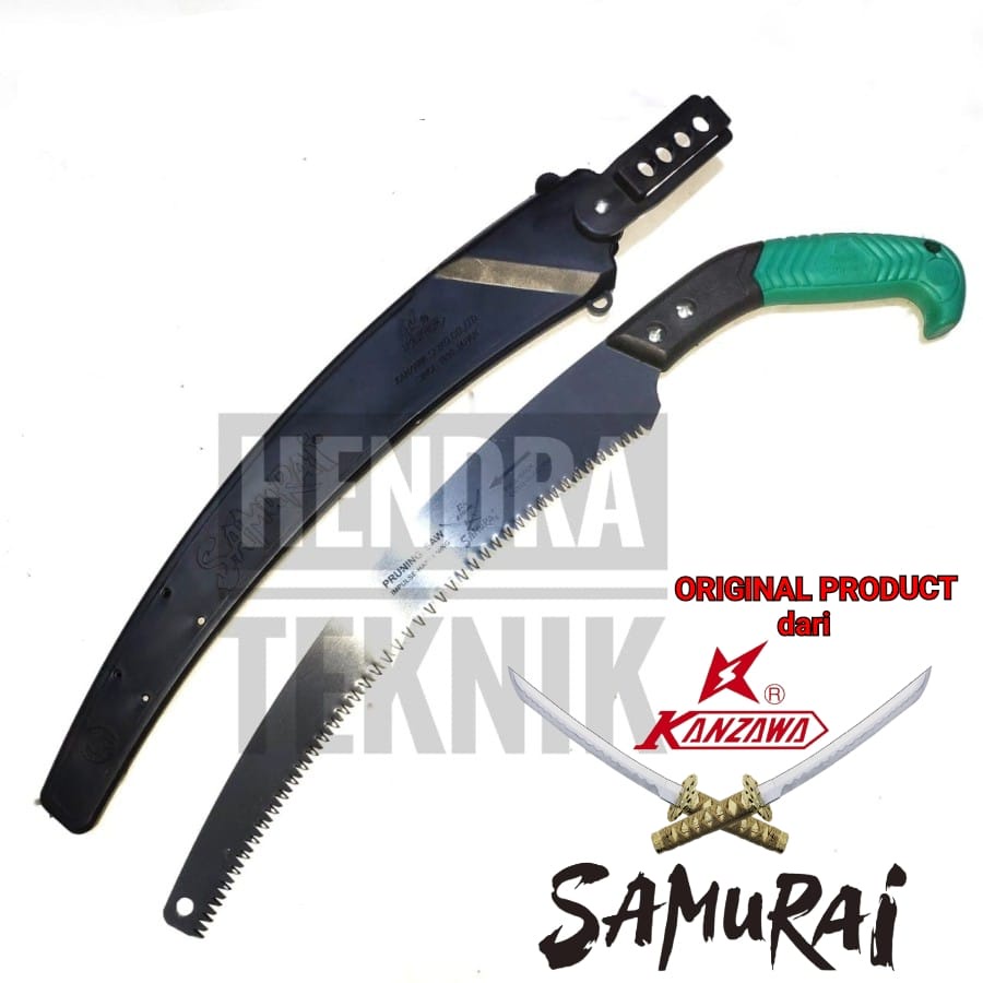 Jual ORIGINAL GERGAJI DAHAN KOPI 15" BAJA + SARUNG SAMURAI KANZAWA GERGAJI TANGKAI LENGKUNG ...