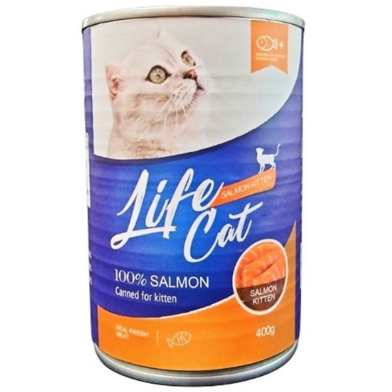 Jual life cat kaleng kitten salmon 400gr | makanan basah kaleng untuk ...