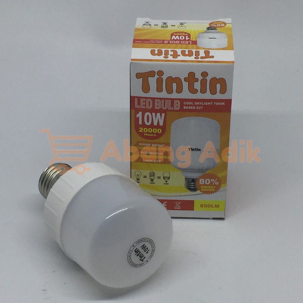 Jual Tintin 10w 10 watt lampu kapsul LED bohlam capsule bulb putih SNI | Shopee Indonesia