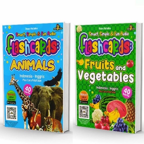 Jual SMART, SIMPLE & FUN AUDIO FLASHCARDS FRUITS & VEGETABLES - ANIMALS ...