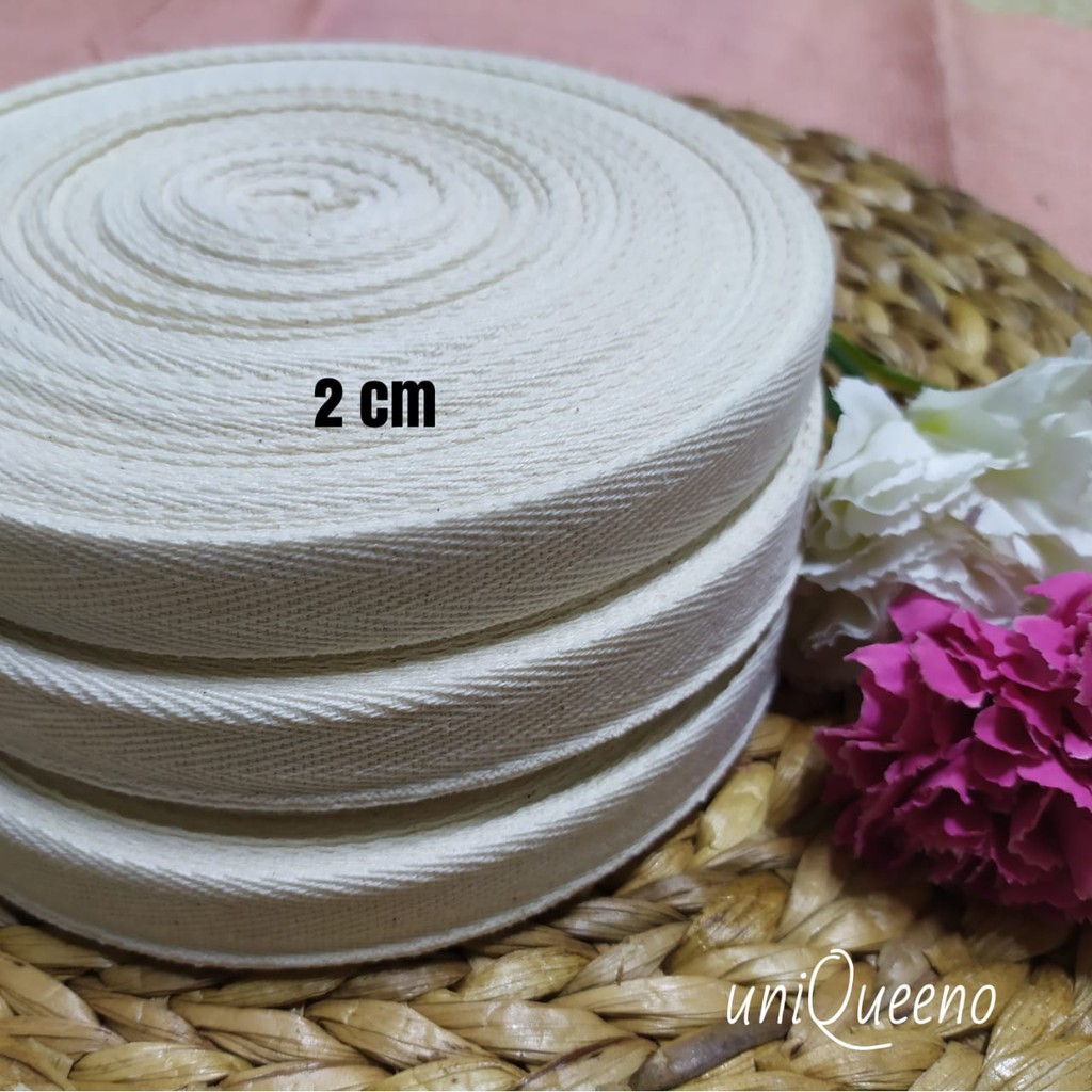 Jual Twill Tape 2 cm Krem (50 Yard) | Shopee Indonesia
