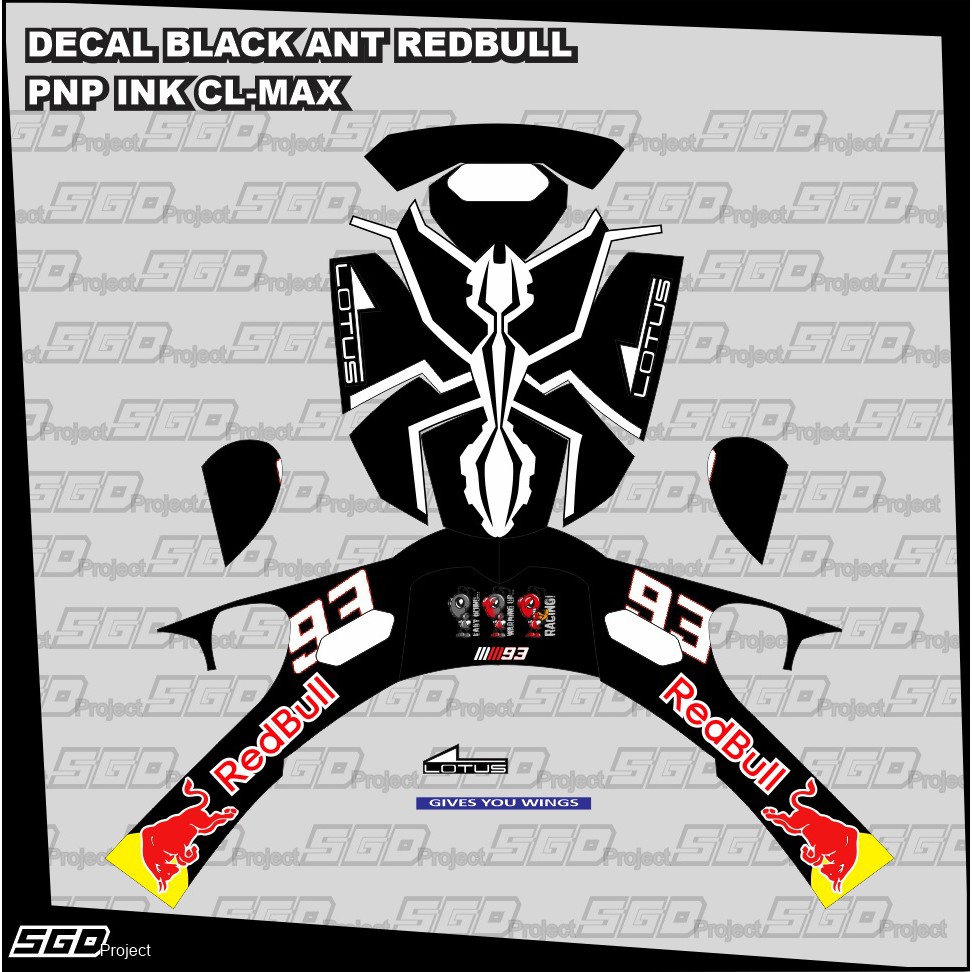 Jual Stiker Decal Helm Motif Black Ant PNP INK CLMAX | Shopee Indonesia