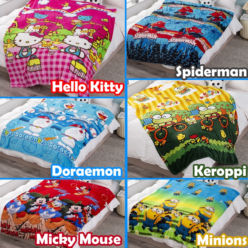 Jual Selimut Bulu Halus Karakter Doraemon | Hello Kitty | Keroppi ...