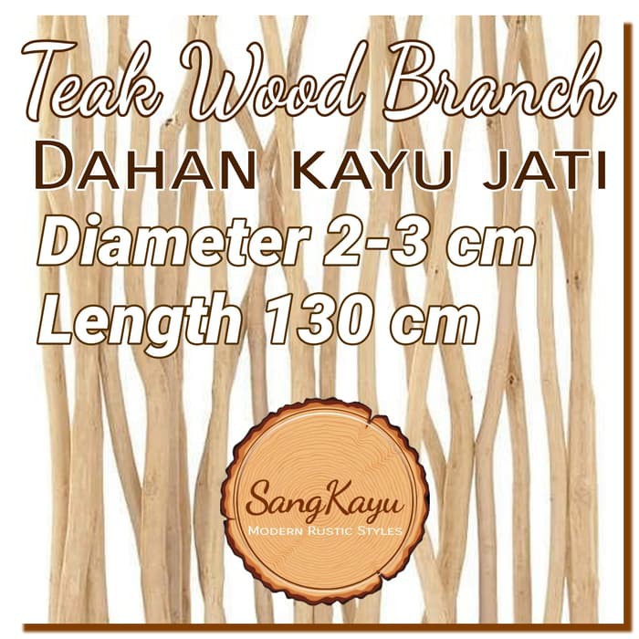 Jual SangKayu Teak Wood Branch 130 Dahan Ranting Kayu Jati For Macrame ...