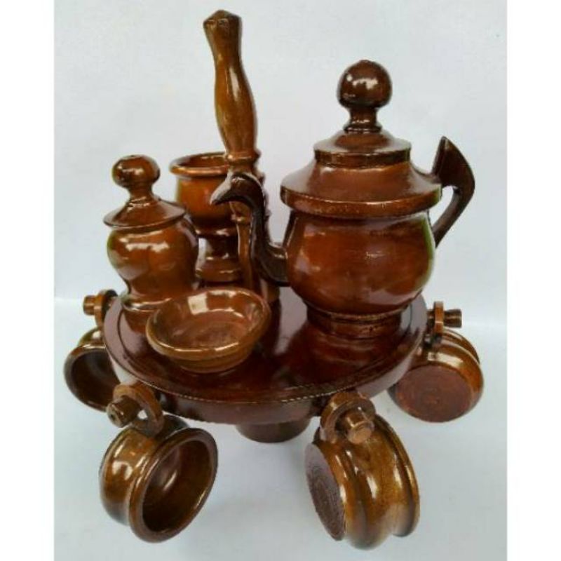 Jual Satu set Cangkir gantung Hiasan dari kayu jati asli | Shopee Indonesia
