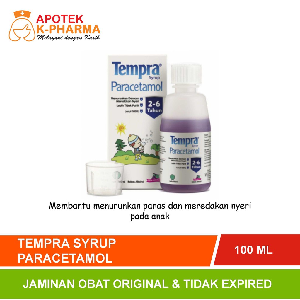 Jual Tempra Sirup 2-6 Rasa Anggur 100 ml Original Taisho | Shopee Indonesia