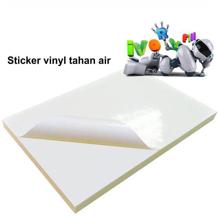 Jual kertas sticker stiker glossy tahan air vinyl bisa cetak di semua ...
