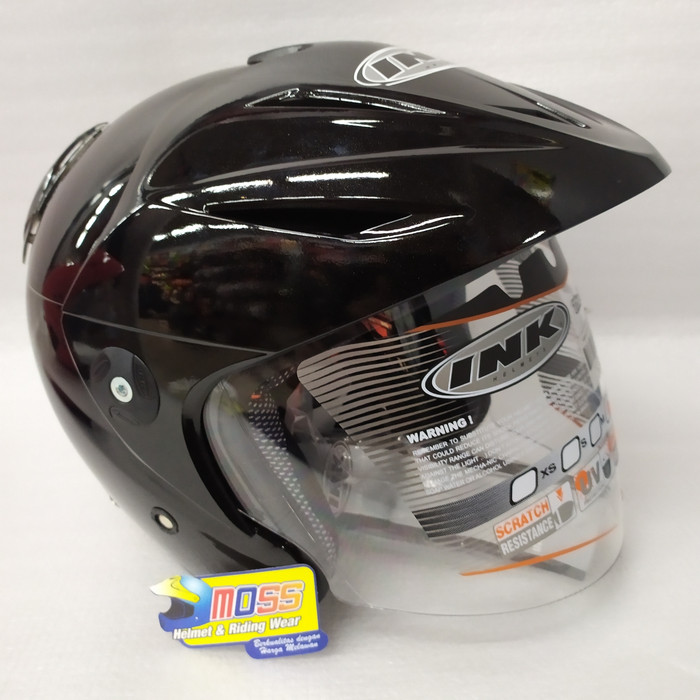 Jual Helm INK CX 25 CX25 Solid Polos Black Gloss | Halfface | Original ...