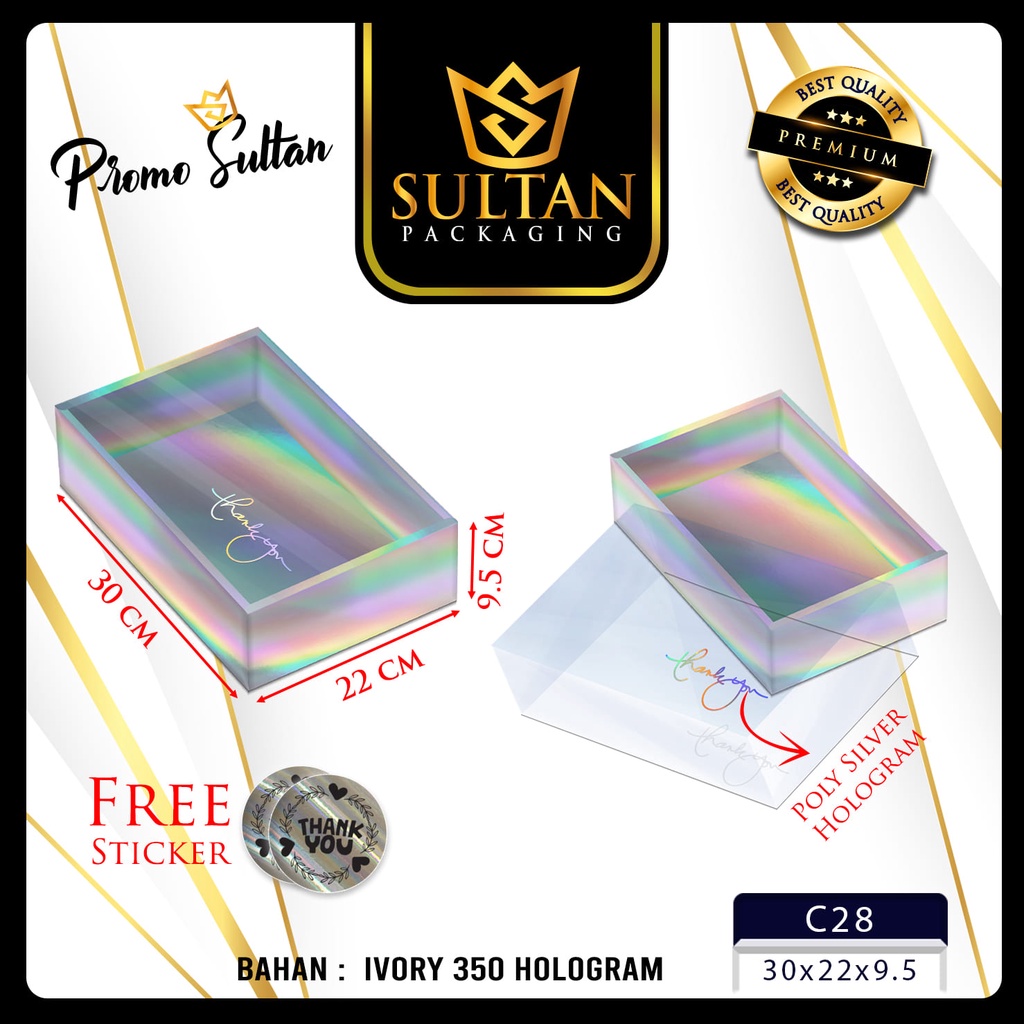 Jual SULTAN - Gift Box Silver Hologram - Kotak Kado Bridesmaid Silver Hologram - C28 | Shopee ...