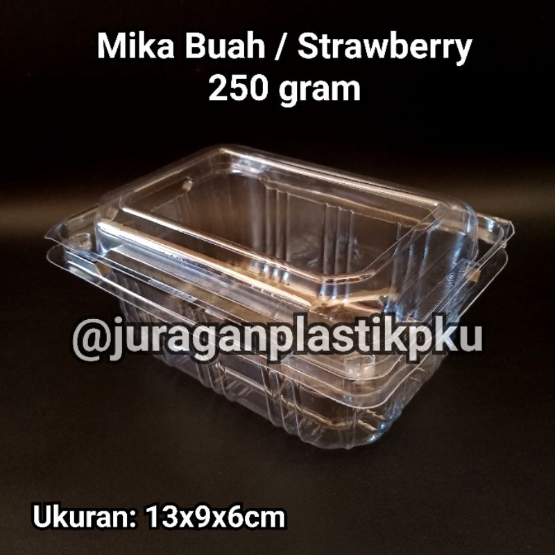 Jual Mika Plastik Mini Buah / Strawberry 250 gram | Kotak Wadah Buah MB ...