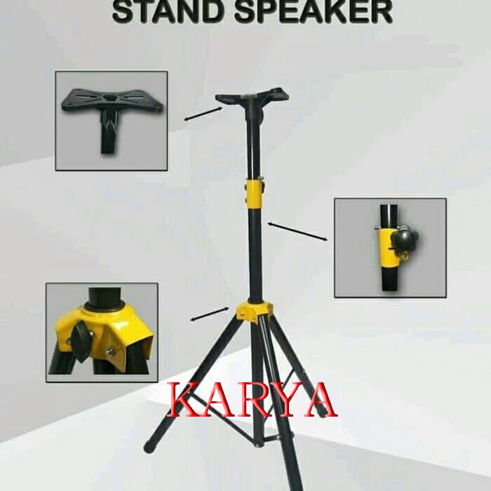 Jual STAND SPEAKER FULL BESI / TRIPOD SPEAKER FULL BESI ( 1PCS ...