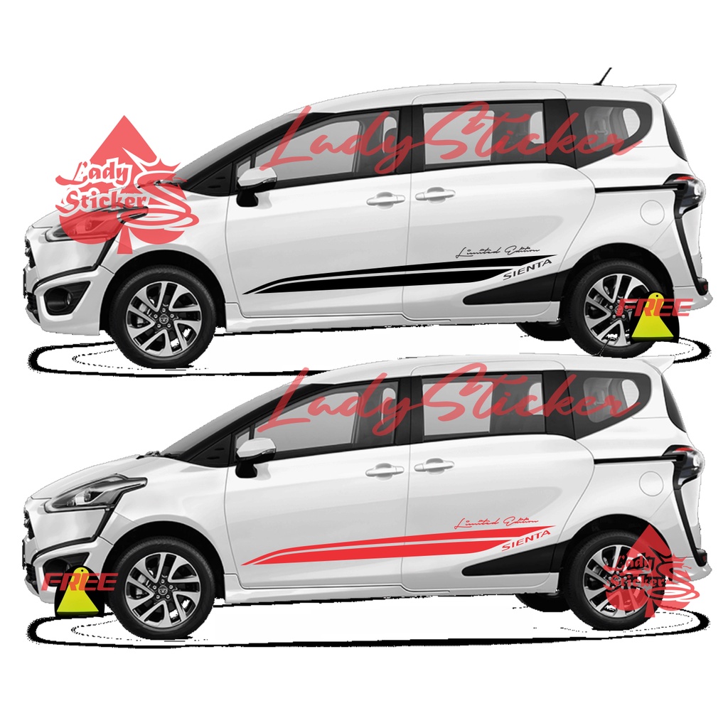 Jual CUTTING STICKER MOBIL SIENTA STICKER STIKER MOBIL TOYOTA SIENTA ...