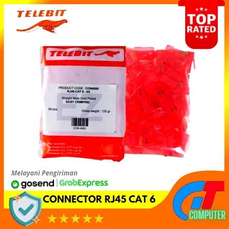 Jual conector RJ45 Cat 6 Telebit Original | Shopee Indonesia