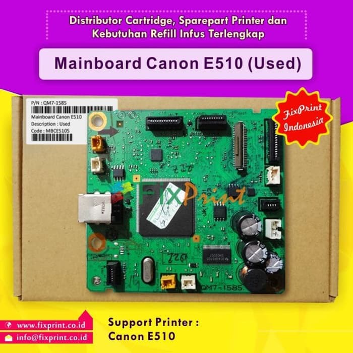 Jual Jual Board Printer Canon E510 - Mainboard E510 Motherboard Canon ...