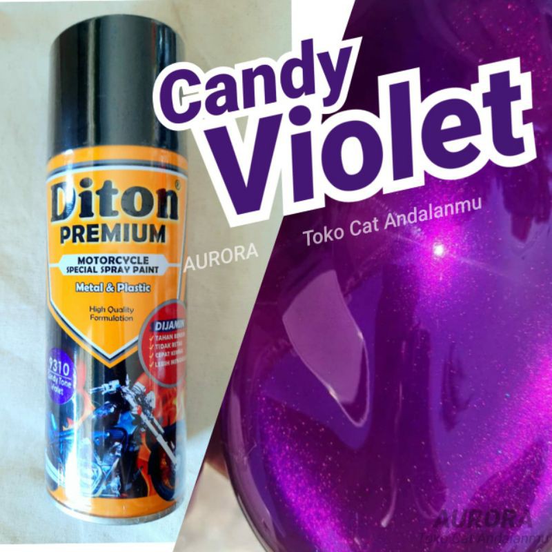 Jual Cat Pilok Diton Premium 9310 Candy Tone Violet 400ml Candytone ...