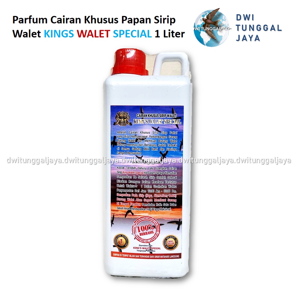 Jual Parfum Cairan Khusus Papan Sirip Walet KINGS WALET SPECIAL 1 Liter ...