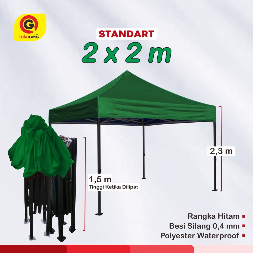 Jual Tenda Lipat 2 x 2 m Standart - Tenda Matic - Folding Tend 2 x 2 ...