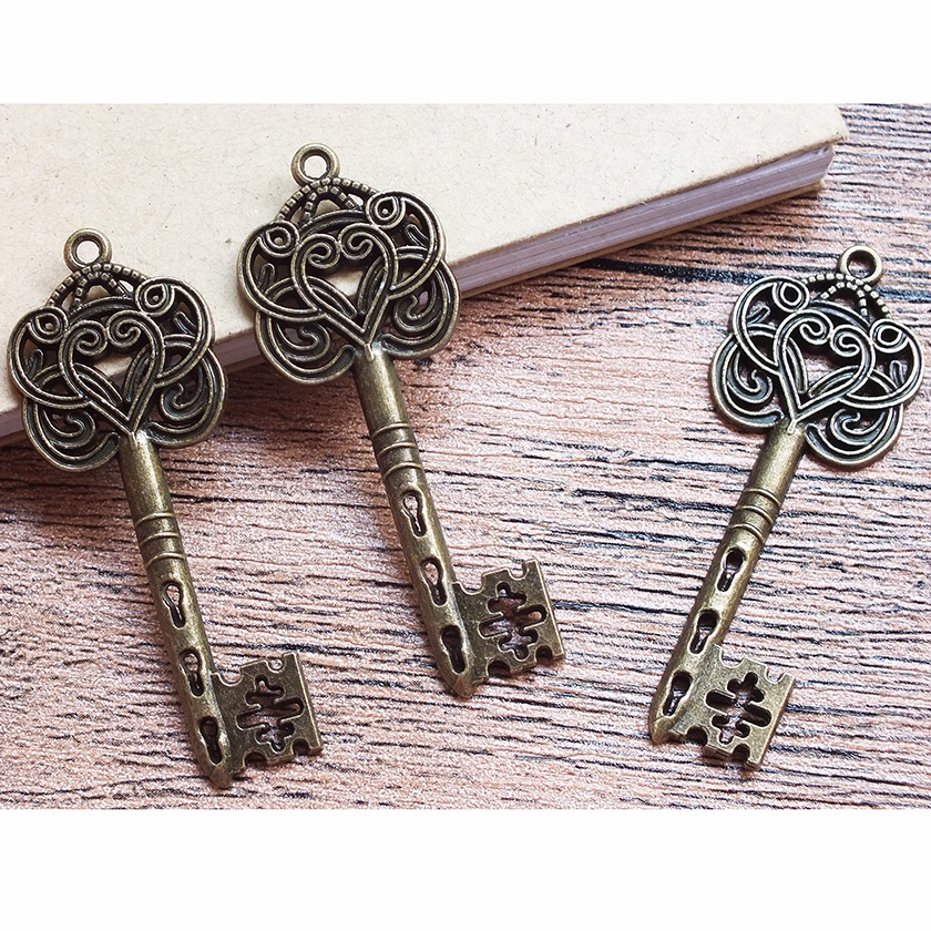 Jual Charm KUNCI MAHKOTA UKIRAN BESAR Key Pendant Bandul Liontin Bahan ...