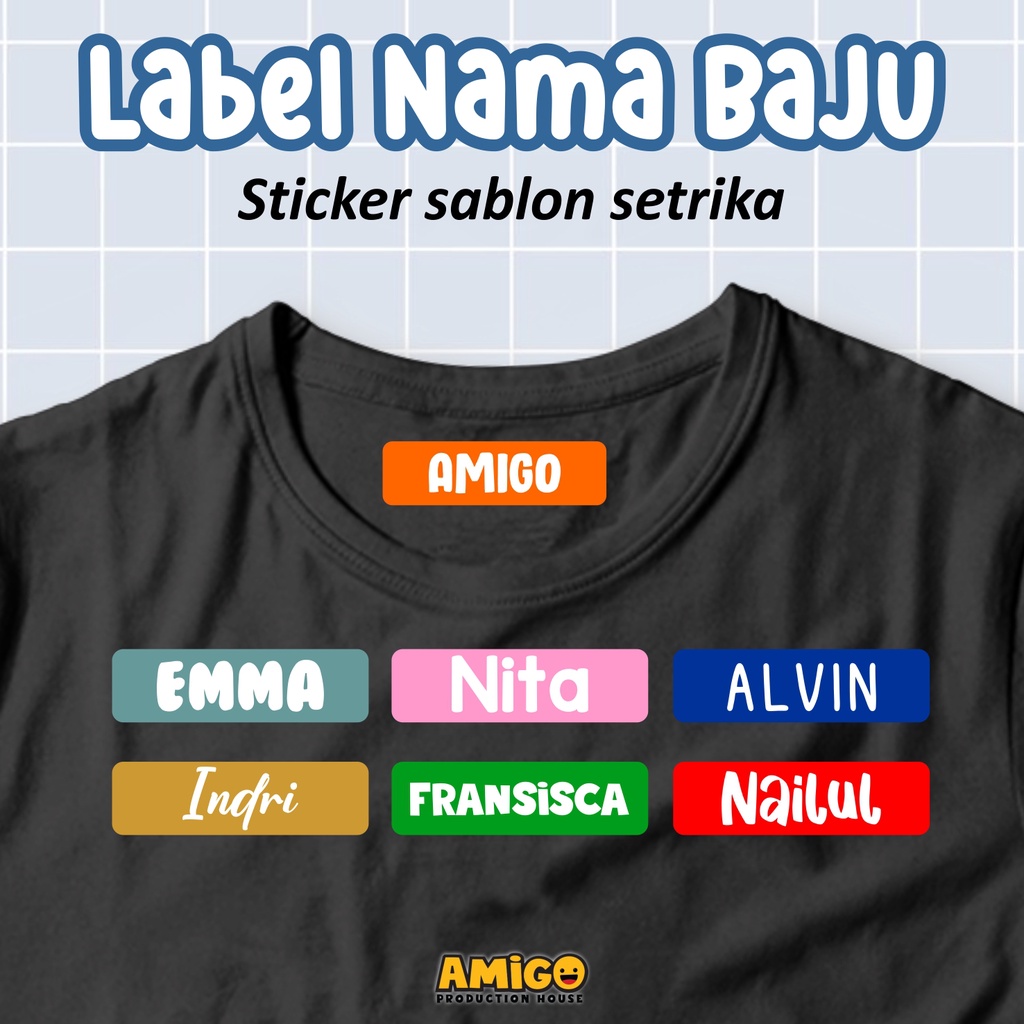 Jual Stiker Baju Setrika Label Nama Baju Stiker Kain Name Tag Laundry ...