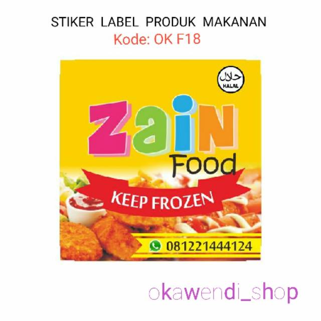 Jual STIKER LABEL PRODUK MAKANAN/STIKER KEMASAN/LABEL KEMASAN MAKANAN ...