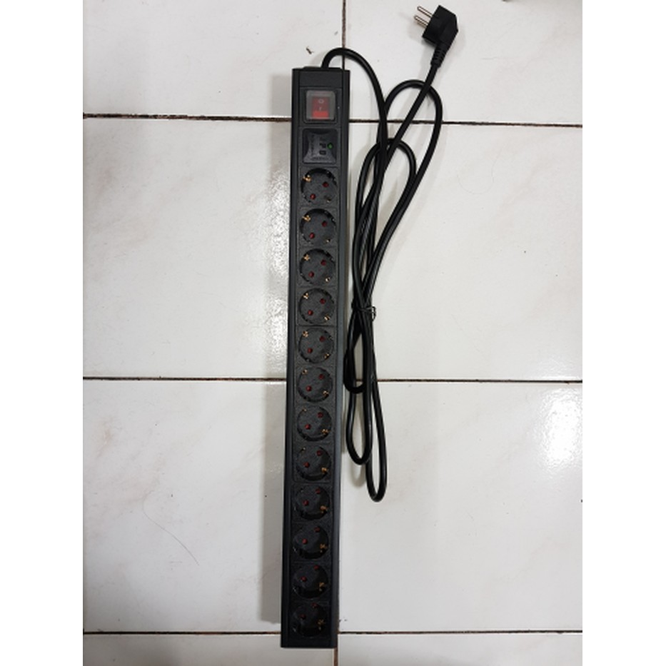 Jual PDU Horizontal 12 outlet rack 16A / Power Distribution Unit 12 hole | Shopee Indonesia