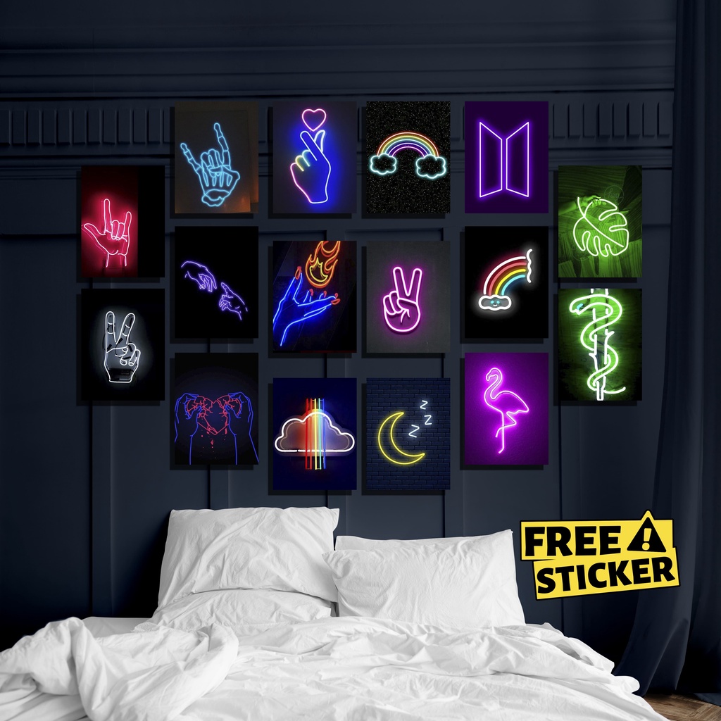 Jual (16PCS) Poster Dinding Kamar Cowok Distro Aesthetic Ukuran A5 ...