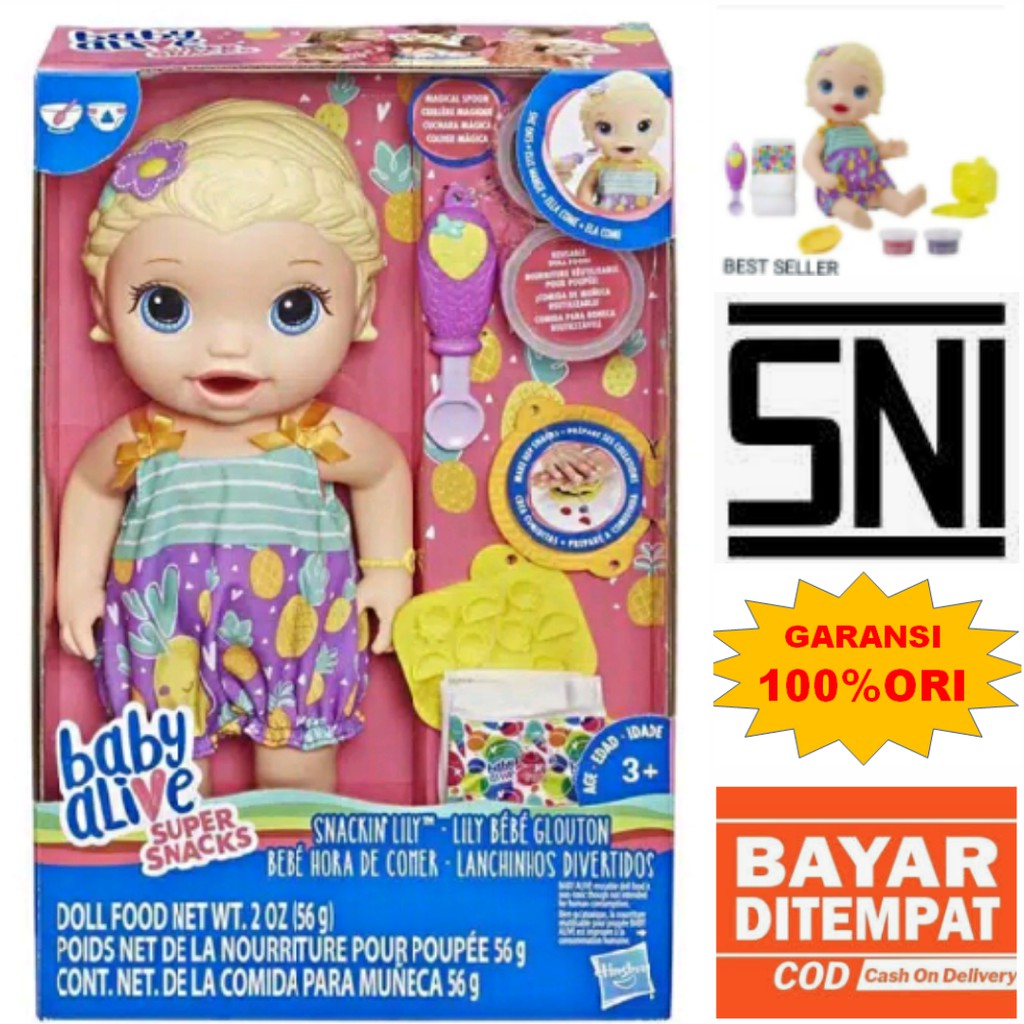 Jual BABY ALIVE SNACKS SNACKIN LILY ORIGINAL HASBRO MAINAN ANAK | Shopee Indonesia