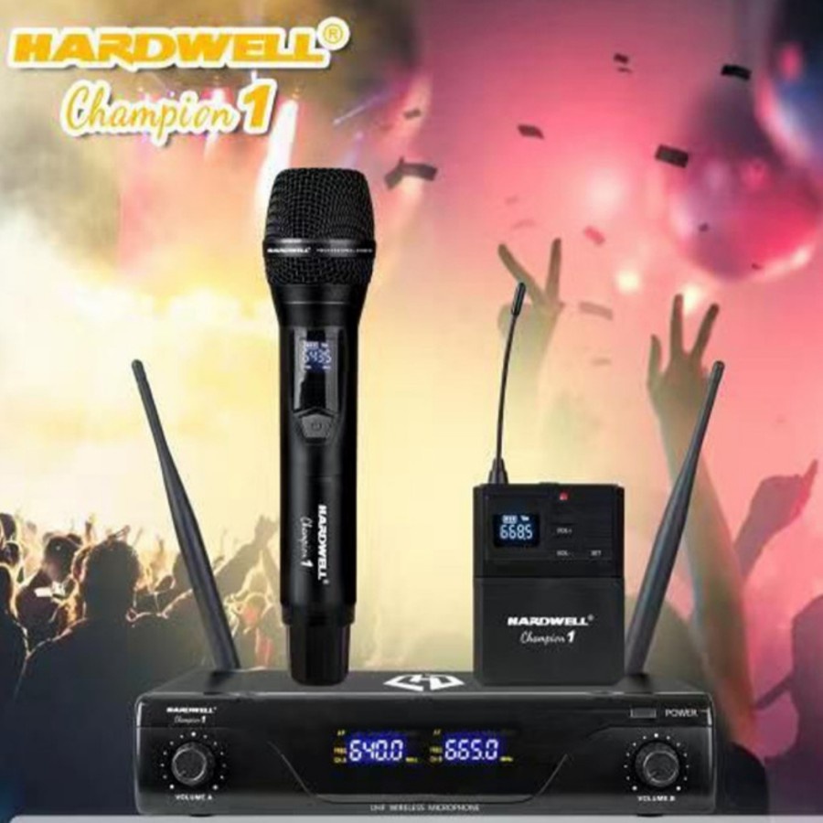 Jual MIC WIRELESS HARDWELL CHAMPION 1 Pro UHF ORIGINAL Garansi isi ...
