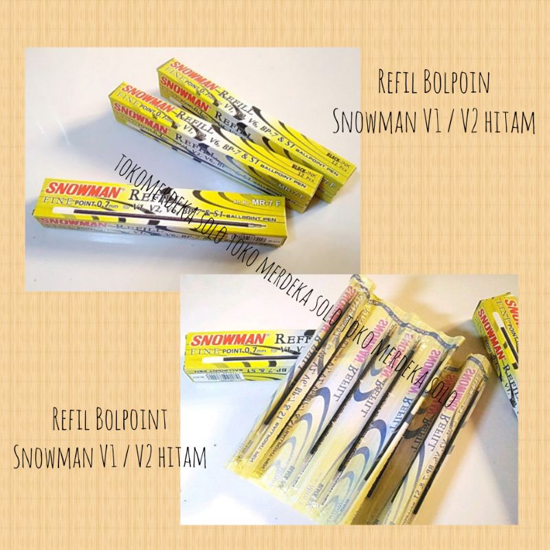 Jual Isi Tinta Bolpoint Snowman V-1 / V-2 | Shopee Indonesia