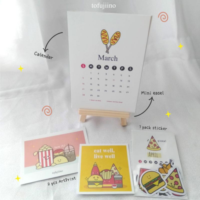 Jual Kalender set aesthetic tema makanan | Shopee Indonesia