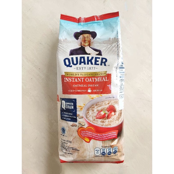 Jual Quaker oat instant oatmeal merah 800gr 800 gram | Shopee Indonesia