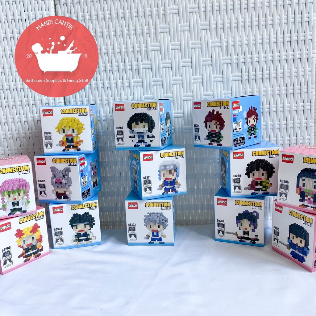 Jual Linkgo demon slayer Connection Blocks mainan anime bentuk lucu ...