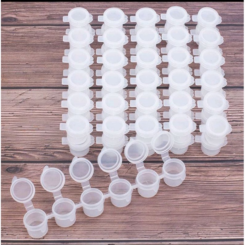 Jual Pot Cat Plastik Renteng 6x5ML Tabung Tempat Cat Acrylic Akrilik ...