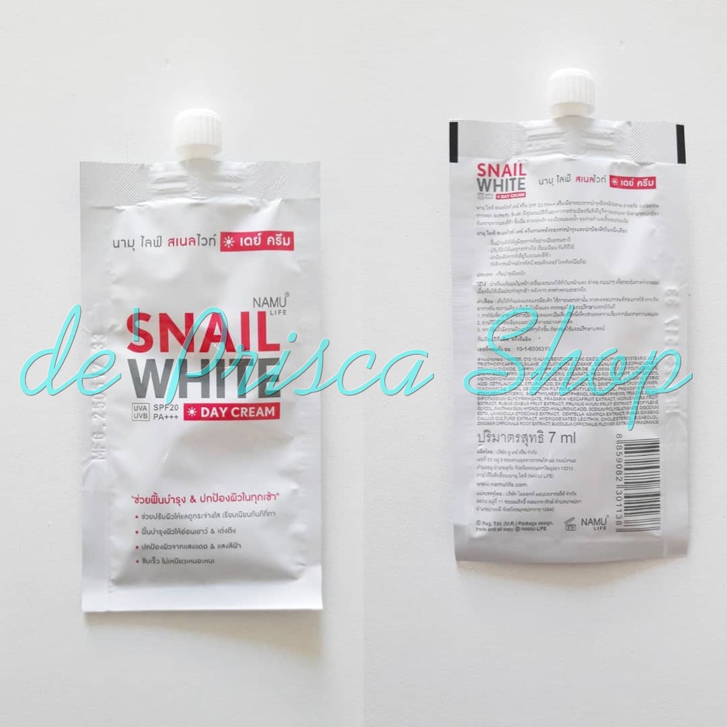Jual Namu Life Snailwhite Day Cream SPF20 PA+++ UVA/UVB 7ml | Shopee ...