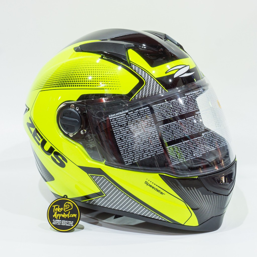 Jual Helm Zeus ZS-811 Fluo Yellow / AL6 Black | Shopee Indonesia