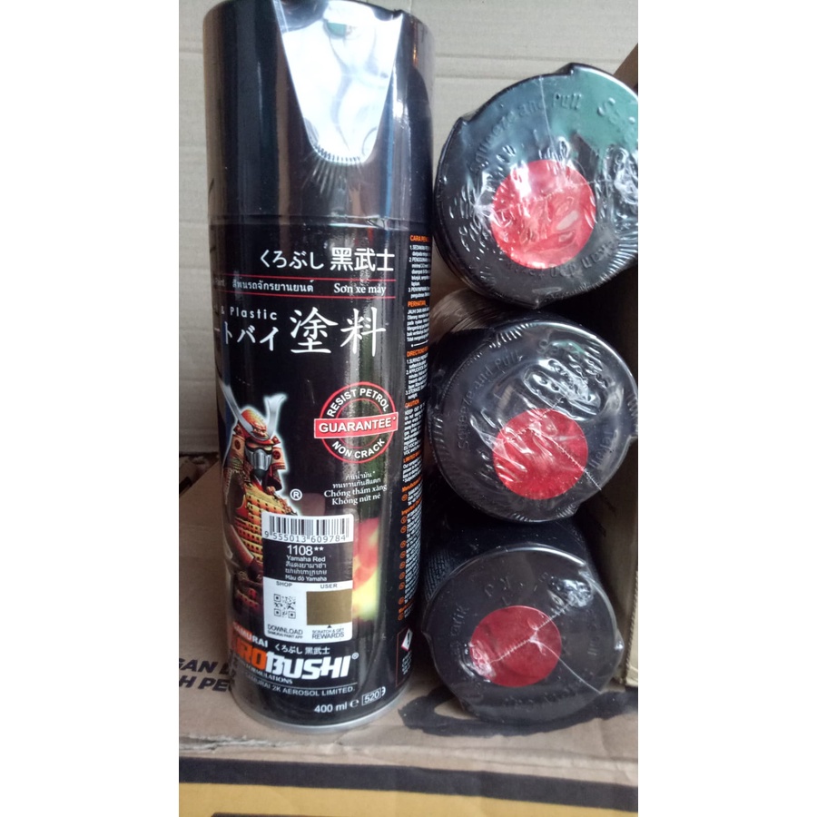 Jual pilok pilox samurai yamaha red 1108 400ml merah metalik | Shopee Indonesia