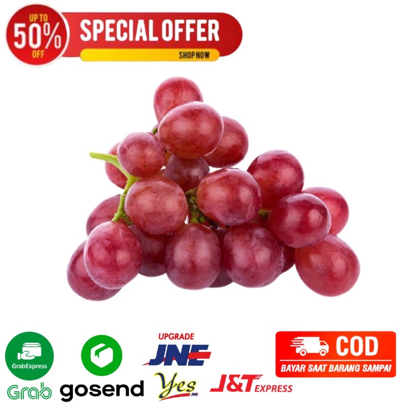 Jual Buah buahan Anggur Merah fresh segar import Bandung | Shopee Indonesia
