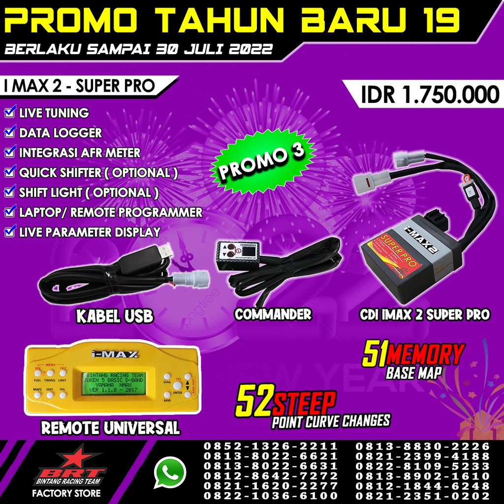 Jual CDI BRT IMAX 2 SUPER PRO 52 STEP KLX DTRACKER 150 140 NINJA 150RR ...